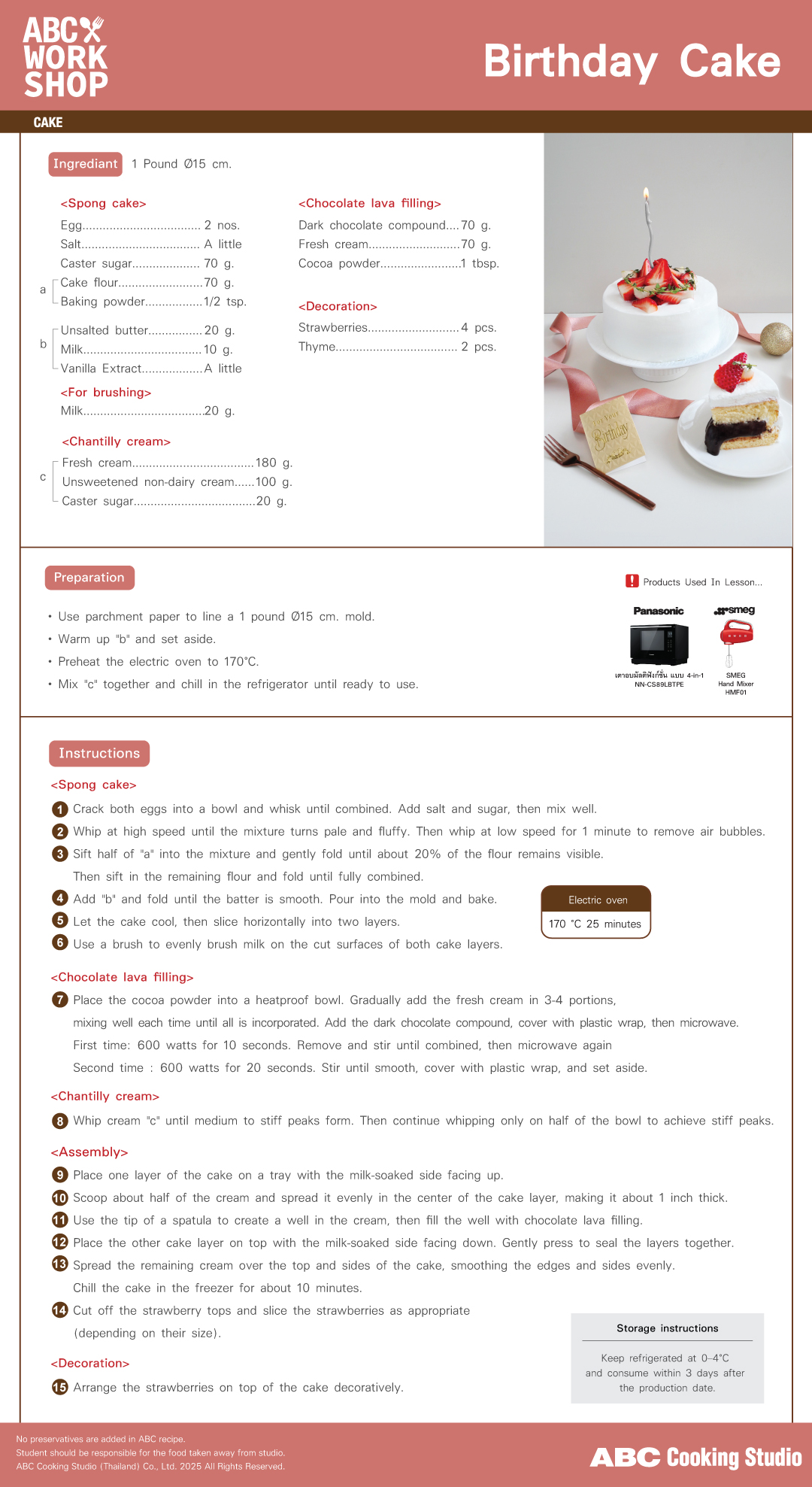 Workshop - Birthday Cake EN - ABC Cooking Studio Thailand